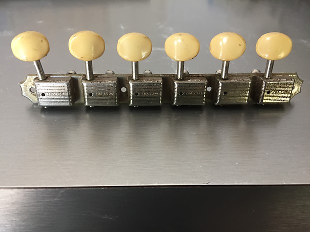 Kluson 6 on a strip Plastic Buttons 60's chrome | Reverb Australia