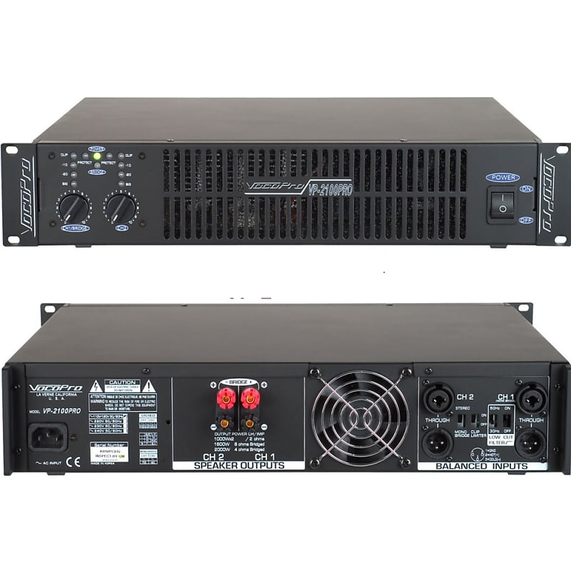 VOCOPRO VP-2100 PRO Rackmount 4000w Max Power Amp | Reverb