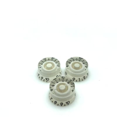 3 Les Paul Style Speed Knobs - White/Aged White | Reverb