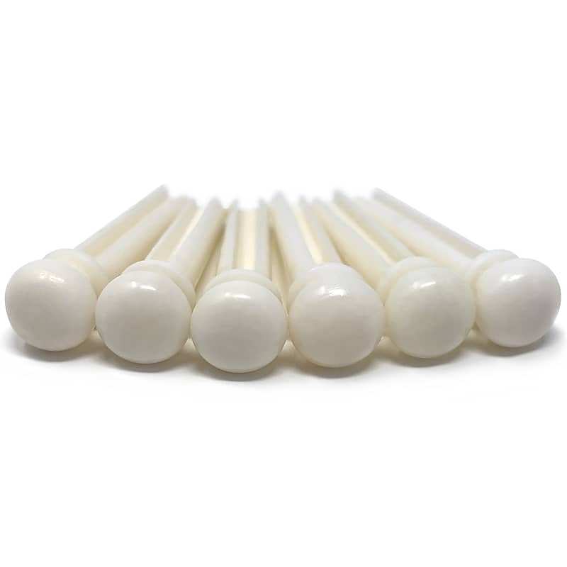 Crosby Slotted Pure Bone Bridge Pins for 6 & 12 String | Reverb UK