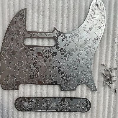 Engraved Stainless Steel Tele Telecaster Style Guitar | Reverb