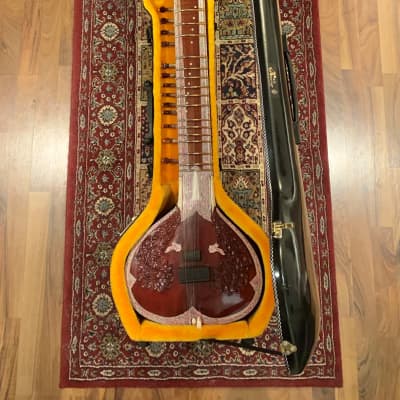Sitar Indian double tumba with fiberglass case | Reverb