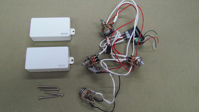 EMG 60 & 81 Active Pickup Set W/ Solderless Kit White | Reverb