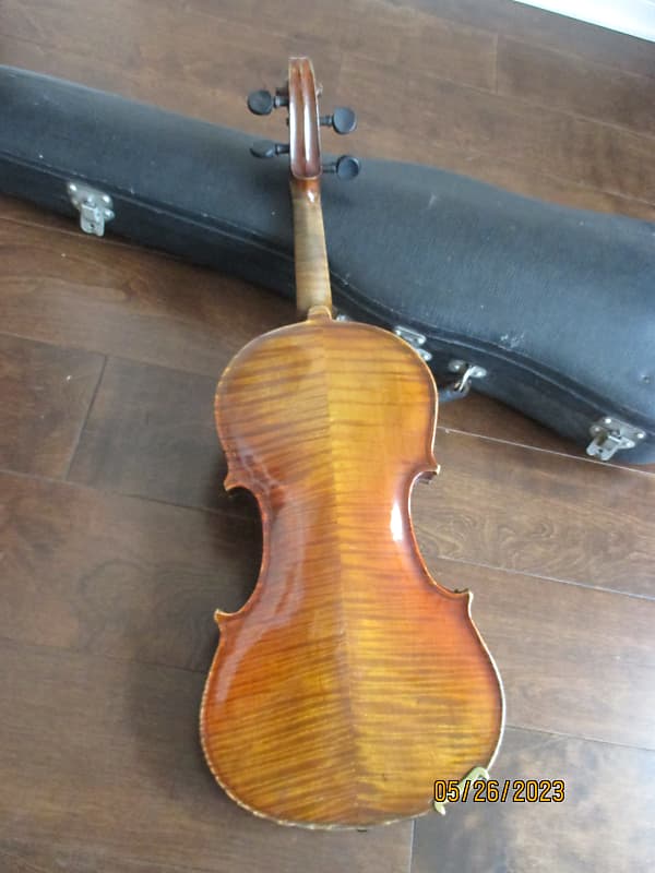 Vintage Antonius Stradivarius copy of German Violin. Full | Reverb