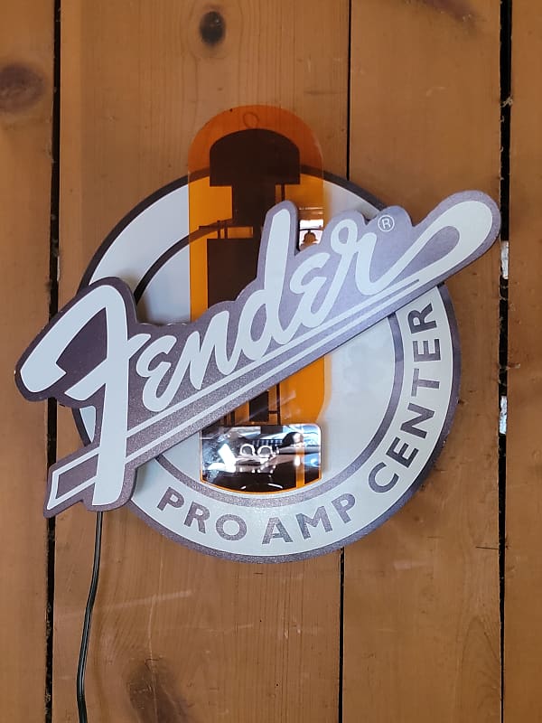 Fender Dealer "Light-up Tube" Amp Advertising Sign 2000's | Reverb