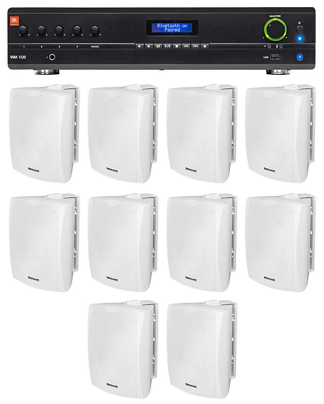 JBL VMA1120 Commercial/Restaurant 70v Amplifier+(10) 6.5" | Reverb