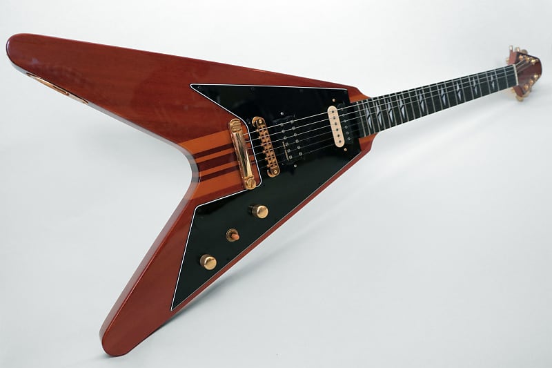 2005 GMW Flying V Neck-thru Mahagony Antique Natural / Trans | Reverb