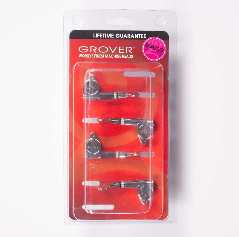 Grover 144CL4 Mini Bass Left Handed Tuners 4 Inline Chrome | Reverb UK