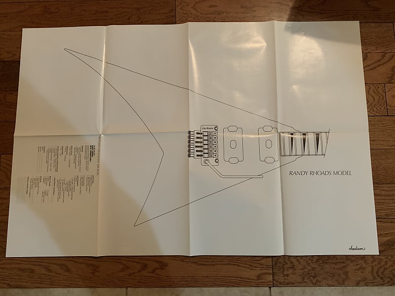 Jackson Randy Rhoads V Poster Check List | Reverb