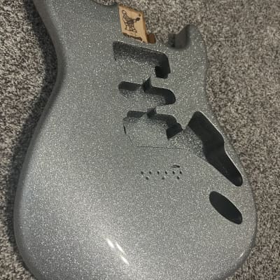 Warmoth Hardtail Stratocaster Body - Silver Flake | Reverb
