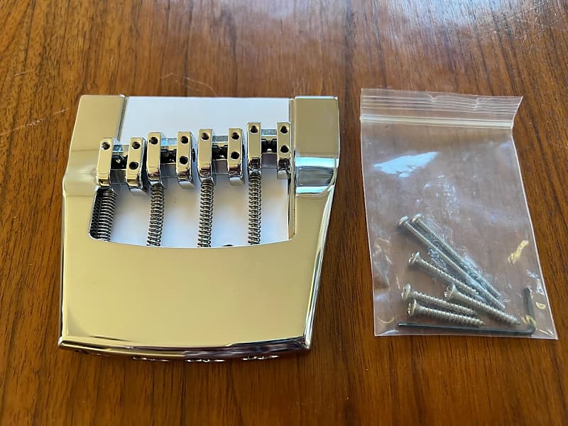 Hipshot Brass Bridge Rickenbacker Bass 5RK400BC - Chrome | Reverb