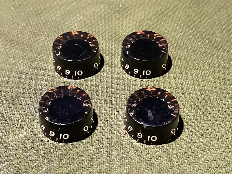 Vintage 1970's Gibson Guitar Speed Knobs Black Set of | Reverb Canada
