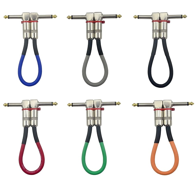 guitar patch cables - Set of 6 - 30cm cable | Reverb