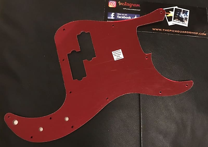 Precision Bass Pickguard - Red Mirror | Reverb