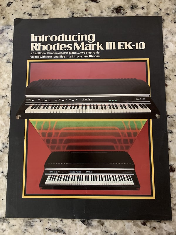 Rhodes Mark III EK-10 Catalog Brochure 1980 | Reverb