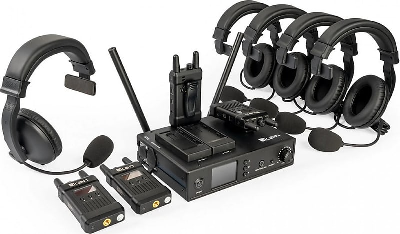 Wireless Intercom System 1000ft w/ 4 Beltpacks | Reverb