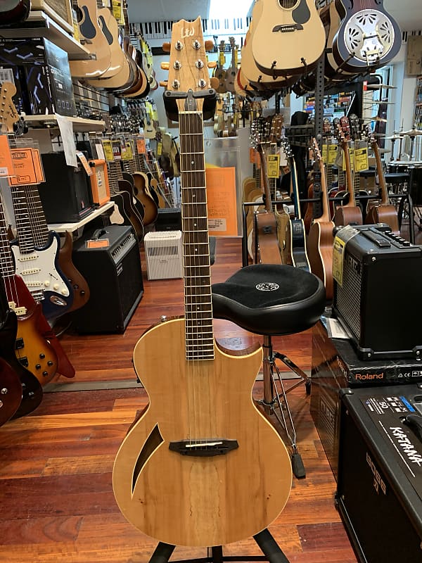 ESP LTD T-6 Thinline Acoustic Electric Spalted Maple / | Reverb