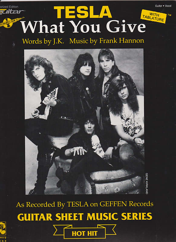 "What You Give" Tesla Guitar Tab Tablature Sheet Music Cherry | Reverb