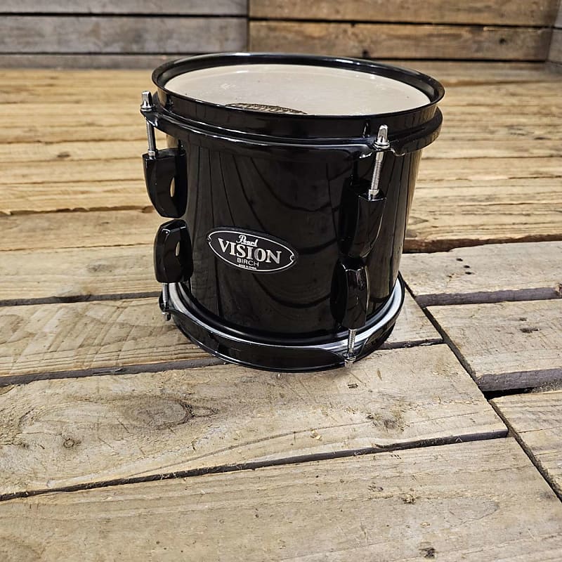 Pearl 8" Vision Birch Tom Drum, Black USED! RKPVT181224 | Reverb