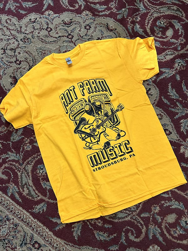 Ant Farm Music Ant Stack T-Shirt Gold and Black - Medium | Reverb