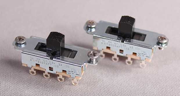 Two 2 Switchcraft Slide Switches For Fender Mustang Jag Stang | Reverb