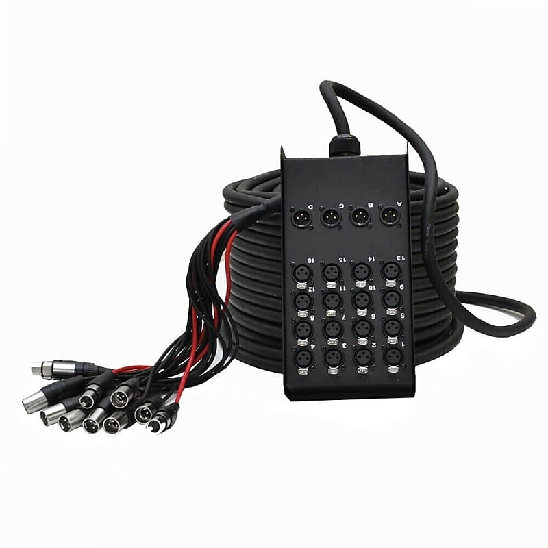 16x4 Channel XLR Low Profile Circuit Board Snake Cable - 100 | Reverb