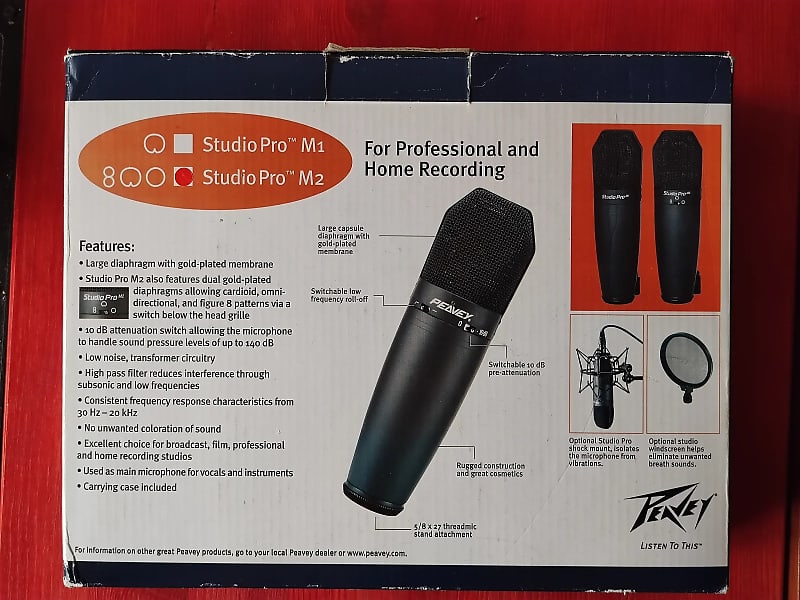 Peavey Studio Pro M2 Kondensatormikrofon mit Koffer - Black. | Reverb