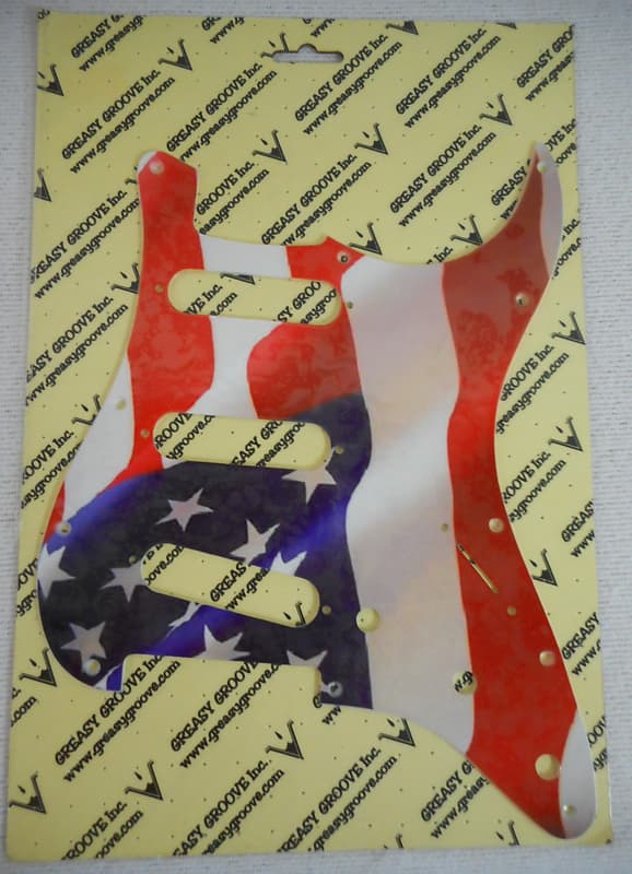 Greasy Groove 00313 Pickguard "U.S. Flag" | Reverb