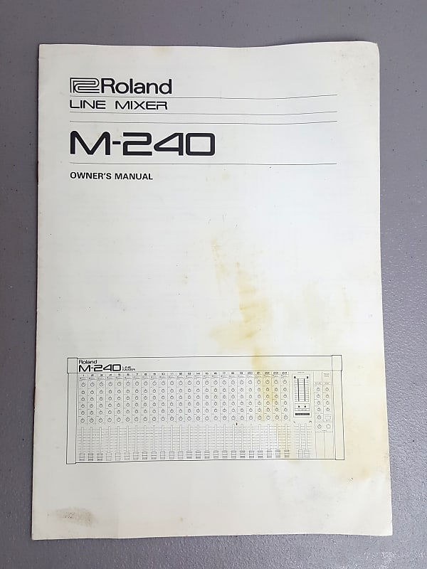 Roland M-240 Line Mixer - Original Owner's Manual | Reverb