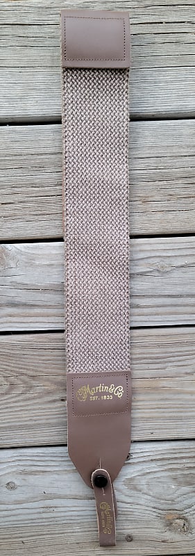Martin 3" Woven Cinch Cotton Guitar Strap with Leather Ends | Reverb
