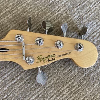 Squier VM 5 String Precision Bass 2015 - Red | Reverb