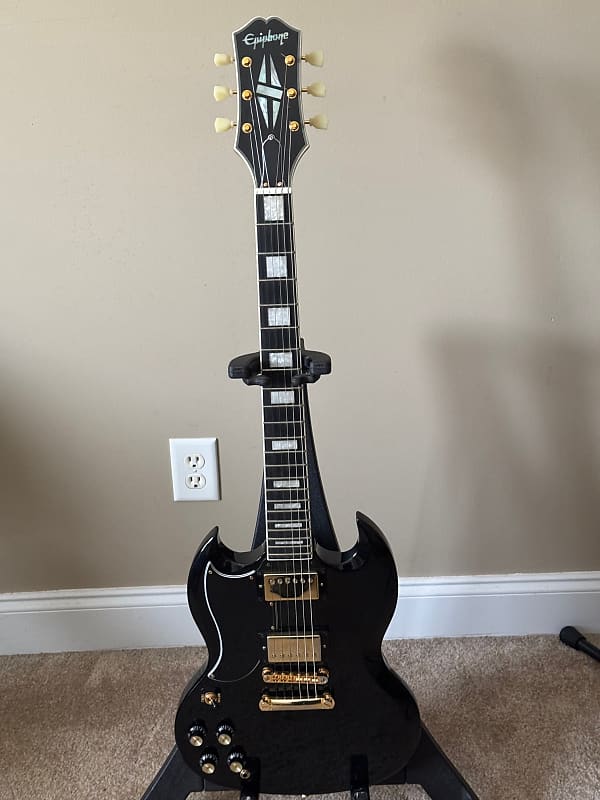 LEFT HANDED EPIPHONE SINGLE GUARD SG CUSTOM WITH GIGBAG | Reverb