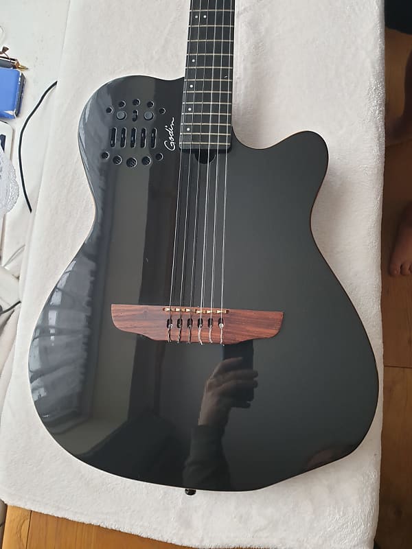 GODIN ACS SLIM NYLON BLACK HG BLACK | Reverb