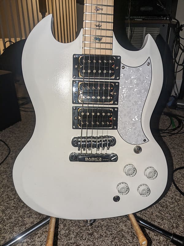 Custom Handmade Triple Pickup White lacquer PR-SG - 57/59 PAF | Reverb