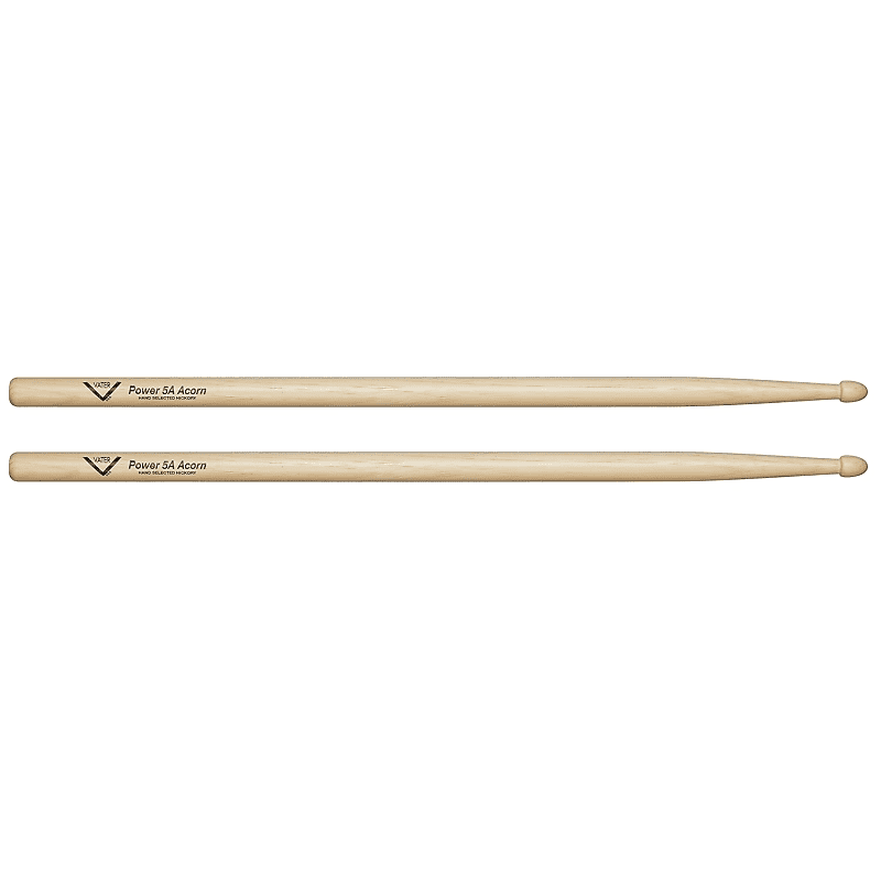 5A Power Acorn Tip Hickory Drumsticks, Pair | Reverb