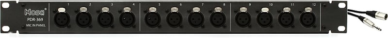 Hosa PDR-369 12-point XLR Balanced Patchbay Bundle with Hosa | Reverb
