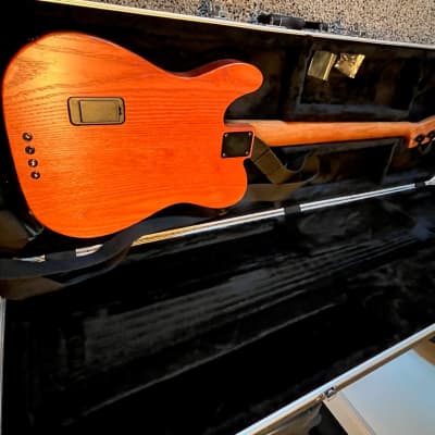 Bass, 4-string, custom, tele style, semi hollow, with case | Reverb