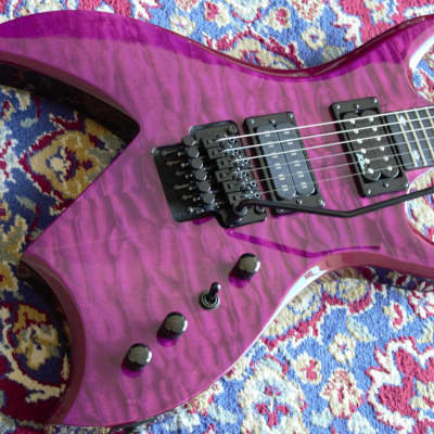 B.C. Rich NJ Neck - Thru Series Bich Trans Quilt Maple Top | Reverb