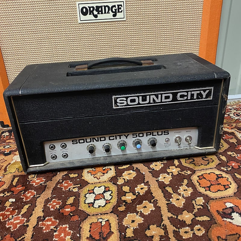 Vintage 1970s Sound City 50 Plus B50 Mazda Valve Amplifier | Reverb