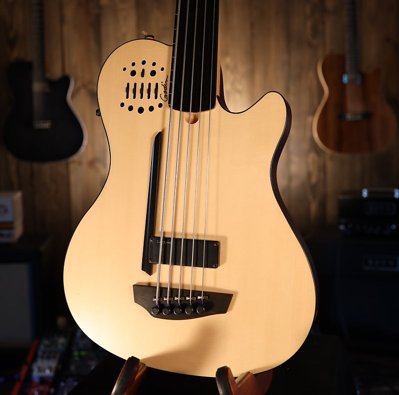 Godin A5 Ultra Fretless A/E - Natural 4102 | Reverb