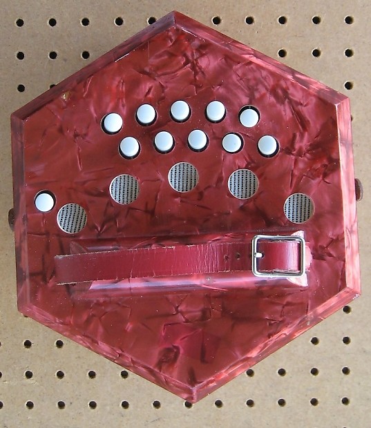 Italian Concertina Red Pearl | Reverb