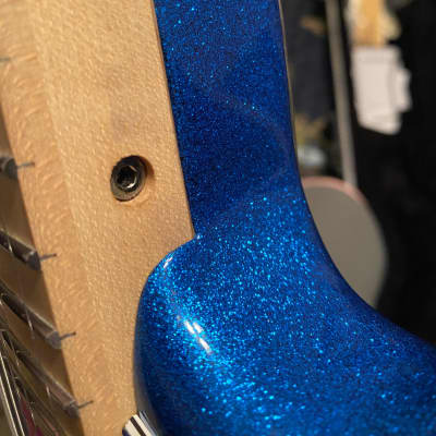 Warmoth Partscaster Strat Blue Sparkle Flake Fender hard | Reverb