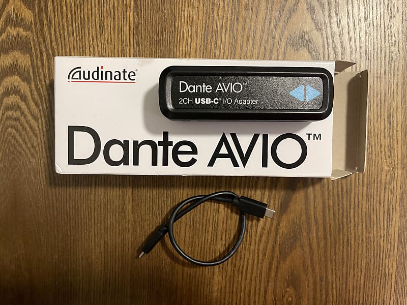 AUDINATE Dante AVIO 2CH USB-C I/O Adapter - Black | Reverb