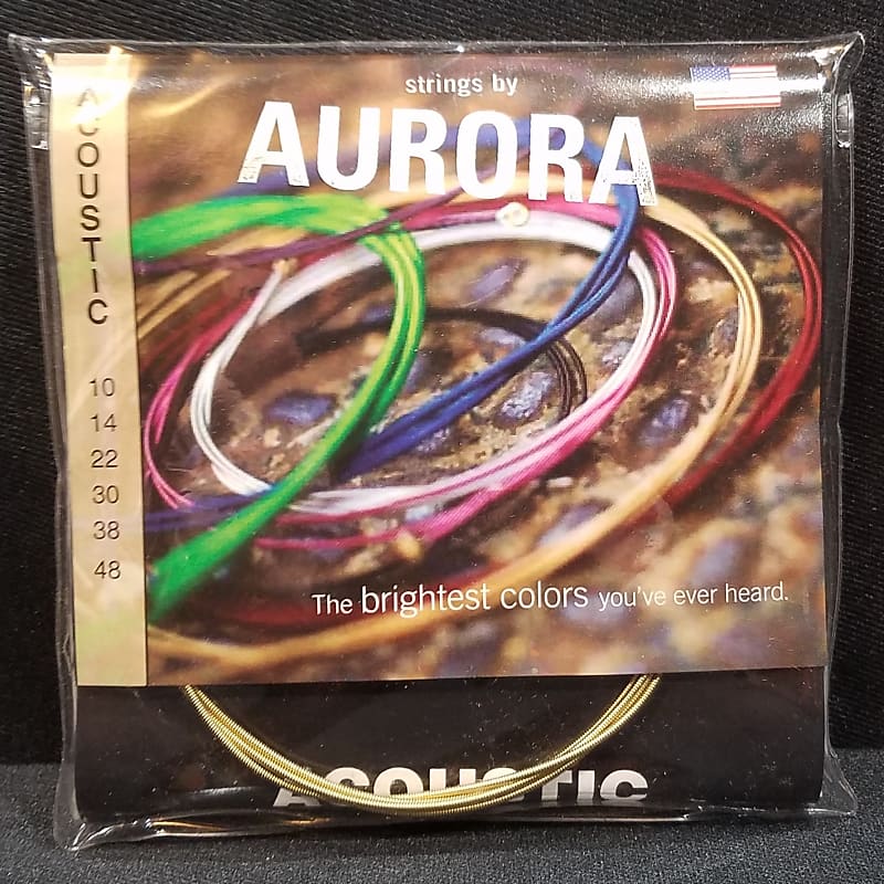 2 sets Aurora Premium Coated Acoustic Guitar Strings Light | Reverb