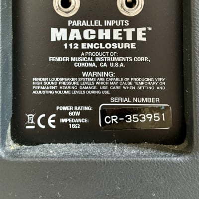 2012 Fender Machete Stack Head and Cab 1x12 50w complete | Reverb