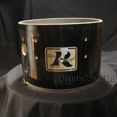 10" ROGERS CONCERT TOM SHELL MEMRILOC ERA, BLACK | Reverb