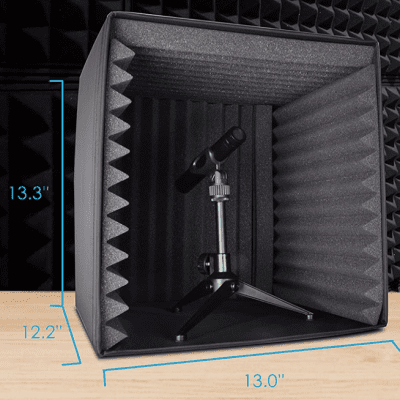 Acoustic Foam Isolation Recording Shield Box Microphone Booth | Reverb