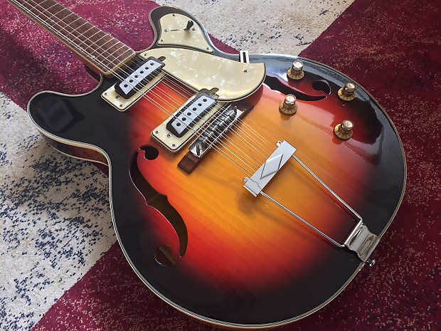Aria 12-String Electric 1960's Aged Sunburst | Reverb
