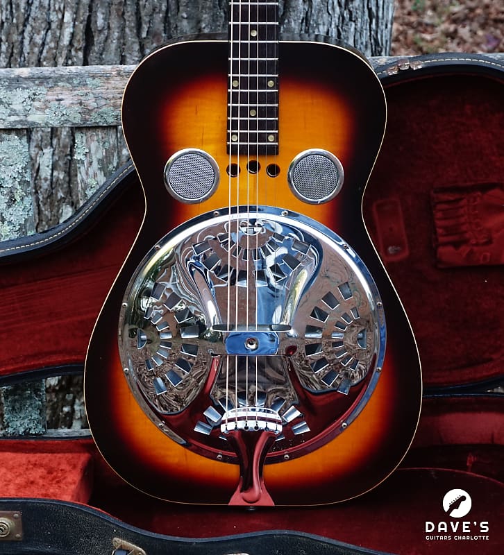 Dobro D-60S 1980 - 3-Color Sunburst Resonator Guitar Slotted | Reverb
