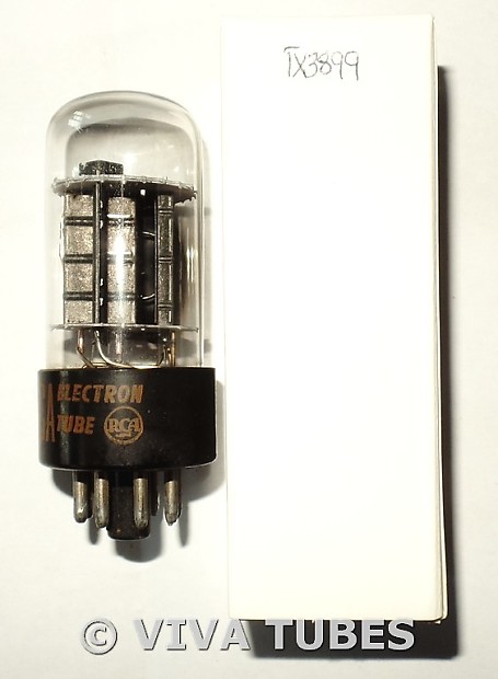 RCA USA 6EM7 = 6EA7 Black Plate Side O Get TALL BOTTLE Vacuum | Reverb